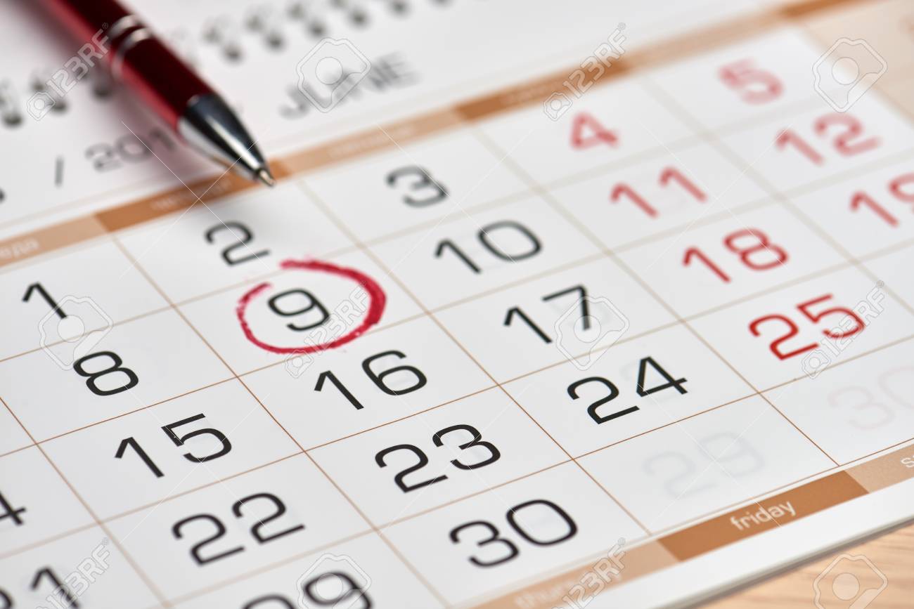 Calendar with dates - Retrospect